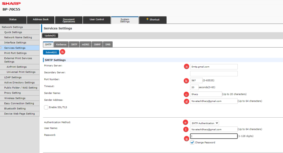 How to Setup Scan to Email on Sharp | Novatech