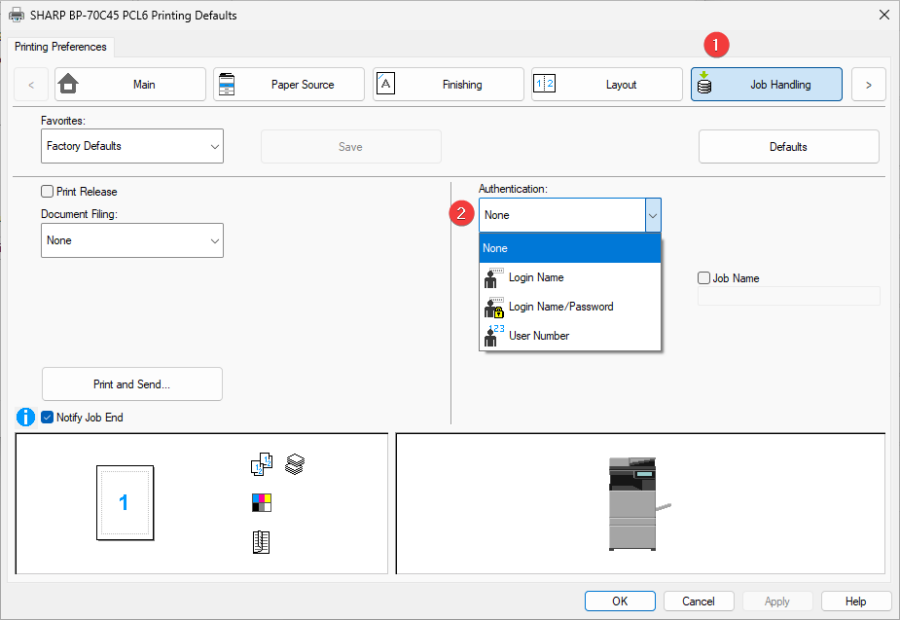 How to setup Sharp User Control for Windows | Novatech