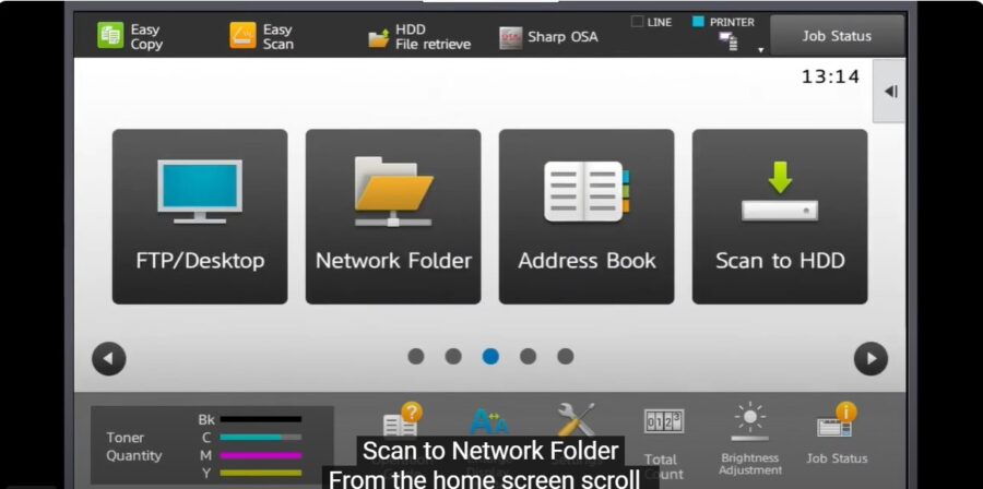 How to setup Sharp scan to folder on Windows | Novatech